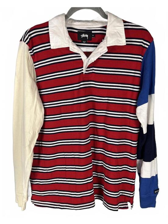 Shirts | Stssy Mix Up Mismatched Striped Rugby Hypebeaststyle ...